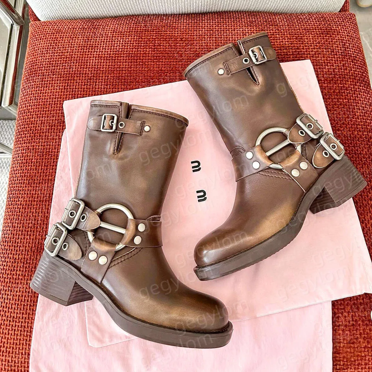 2025 Designer Luxury Leather Western Booties For Women For Men And ...