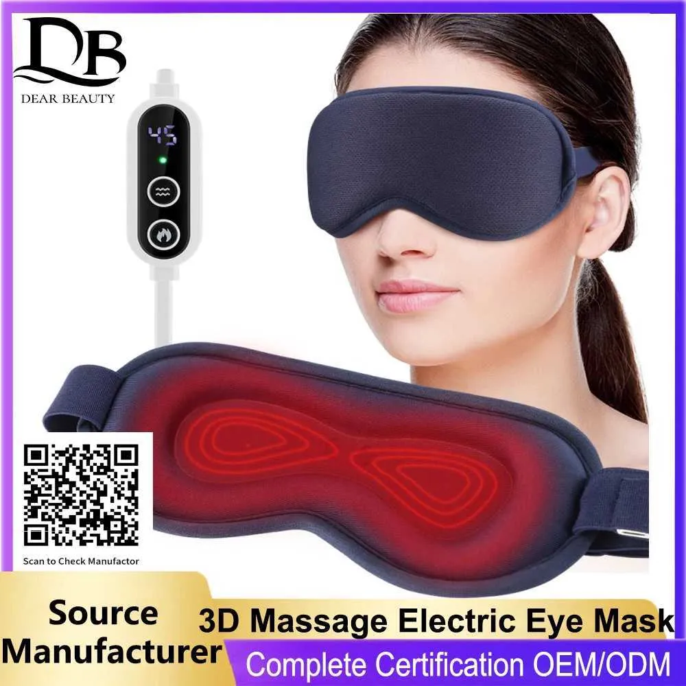 Intelligent Heated Eye Mask with 3D Massage, 6-Stage Vibration, Steam ...
