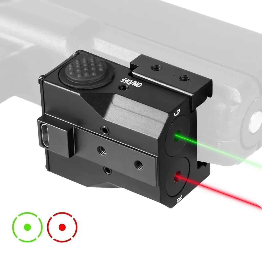 Red & Green Dual Laser Sight For Pistols Rechargeable, Picatinny Rail ...