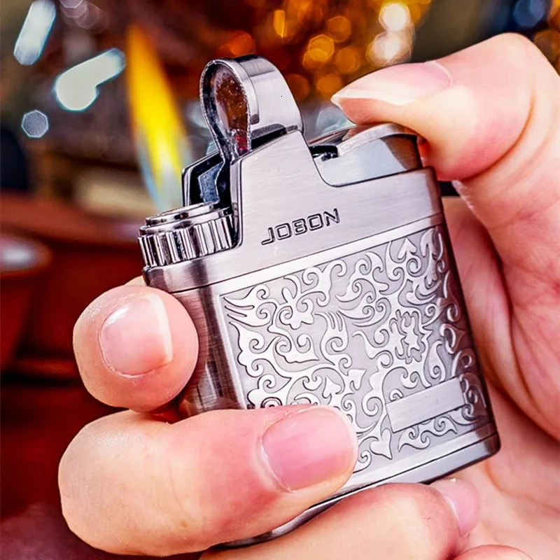 JOBON Jet Original Embossed Butane Lighter Creative Metal Windproof ...