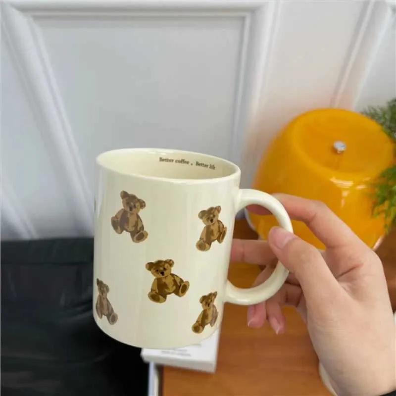 Large Ceramic Teddy Bear Pattern Coffee Tea Milk Carabao Cup 2022s 301 ...
