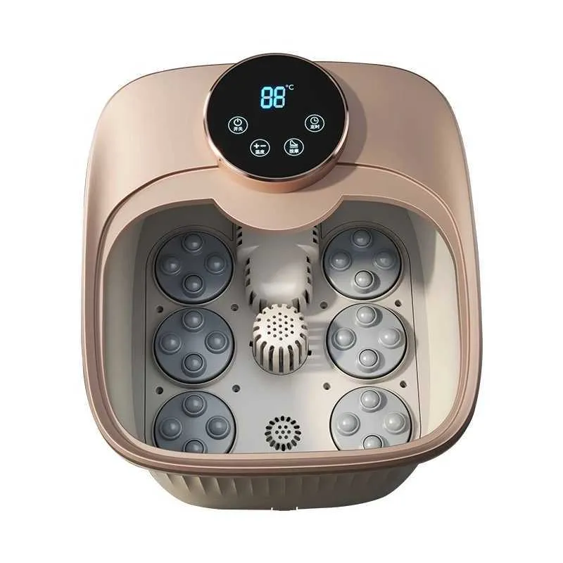 Foldable Electric Foot Spa Bath Massager With Heat Silicone Bubble ...