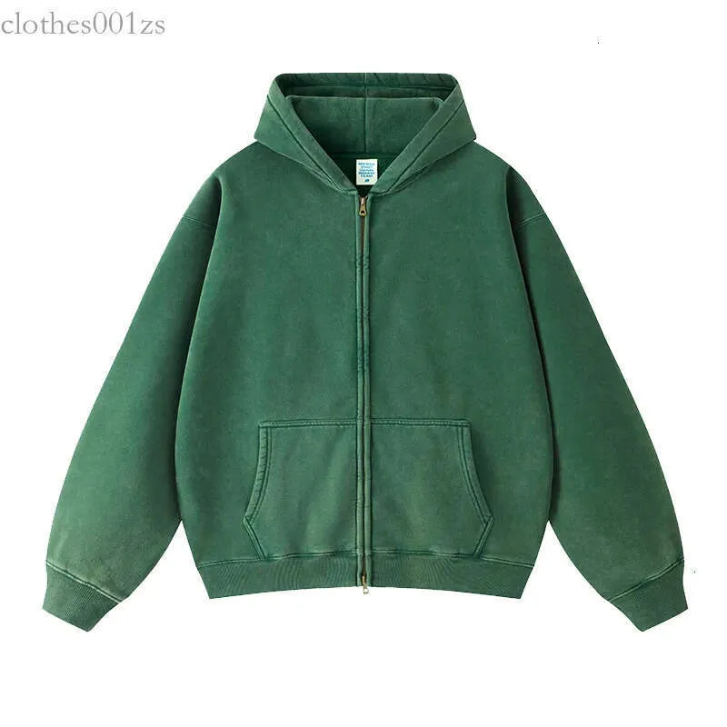Vintage Acid Wash Mens Green Zip Up Hoodie Oversized, No Vintage Acid Wash Mens Green Zip Up Hoodie Oversized, No