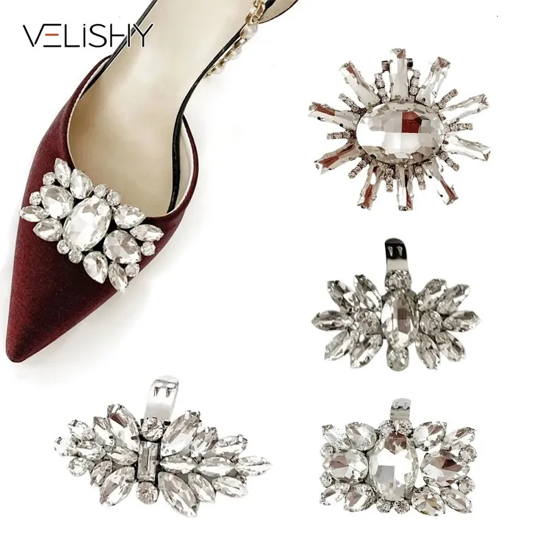 Removable metal shoe clip for high heels DIY rhinestone bridal shoe ...