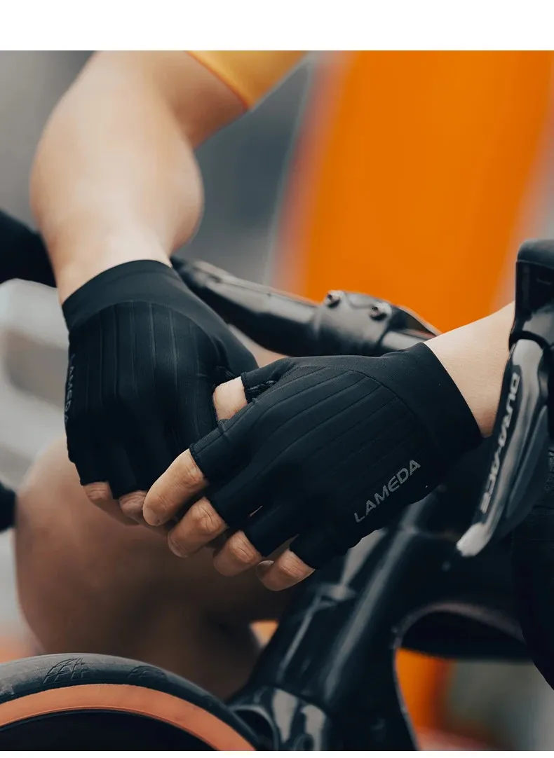 Lameda Summer Bicycle Gloves Half Finger MTB Gloves Mens 3D Pads Anti Slip and Shock-Absorbing ...