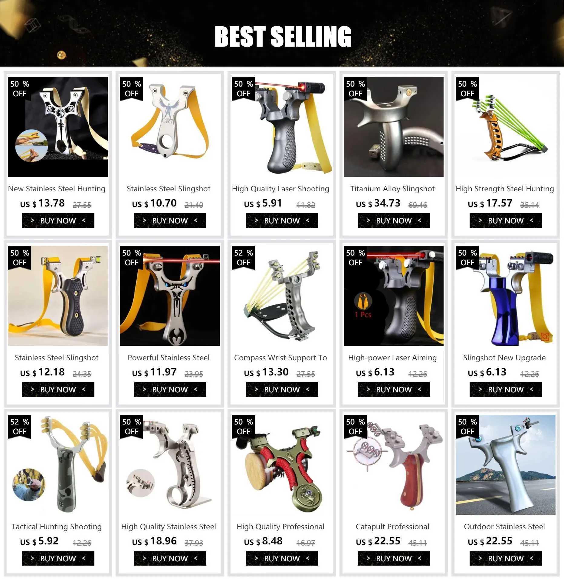 New Arrival High Power Shooter Slingshot Y Shaped Flat Rubber Band ...