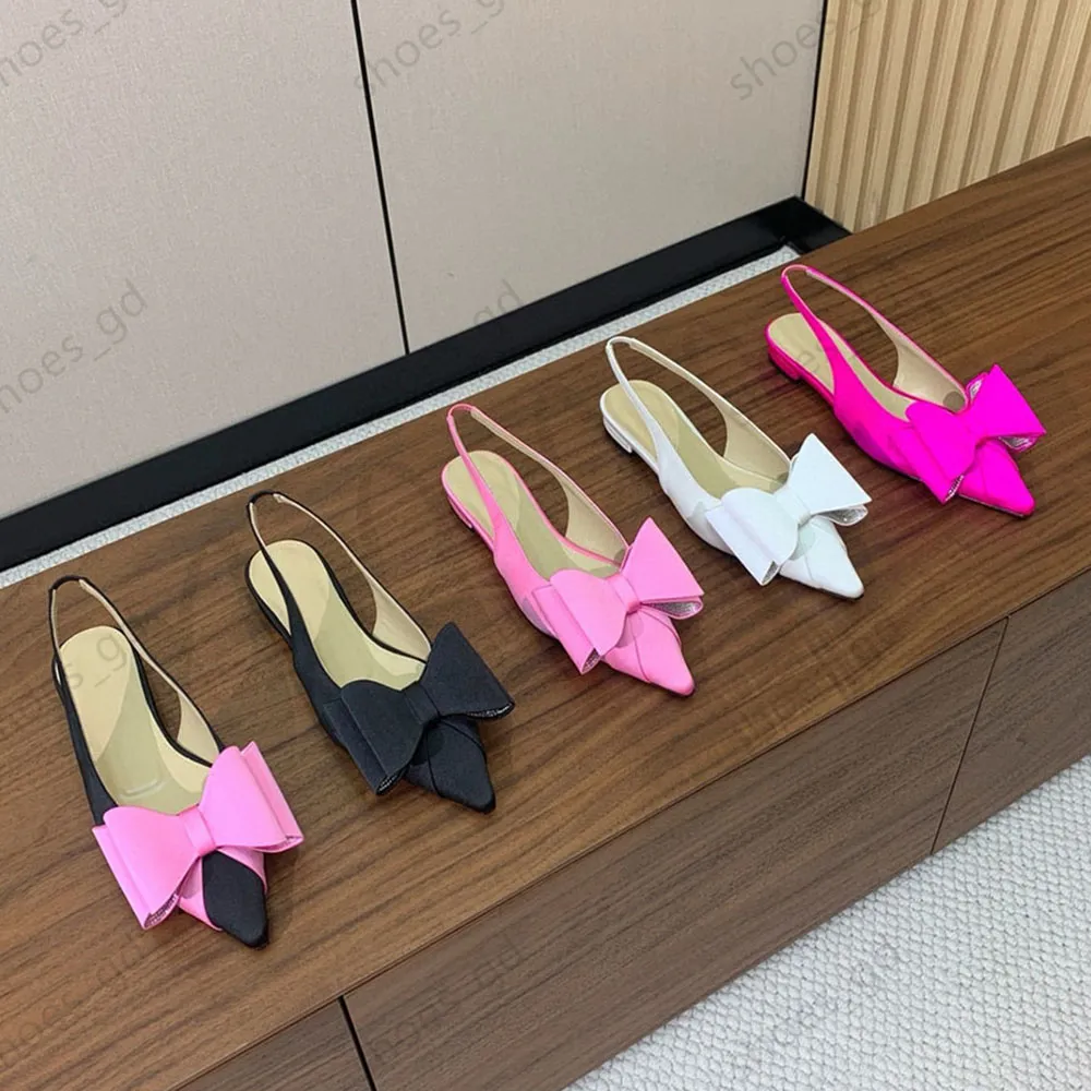 Satin Fabric Crystal Large Bow Sandals Slingback... From Shoes_gd, $68. ...