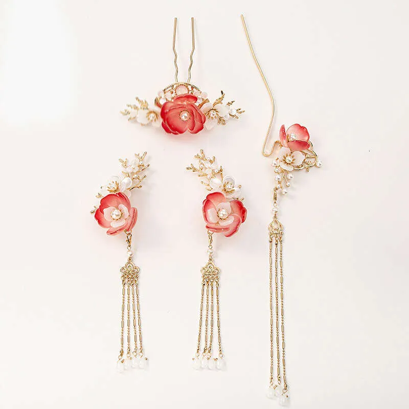 LALAVARA Ancient Style Hanfu Headpiece Crown With Tassel Hair Stick And ...