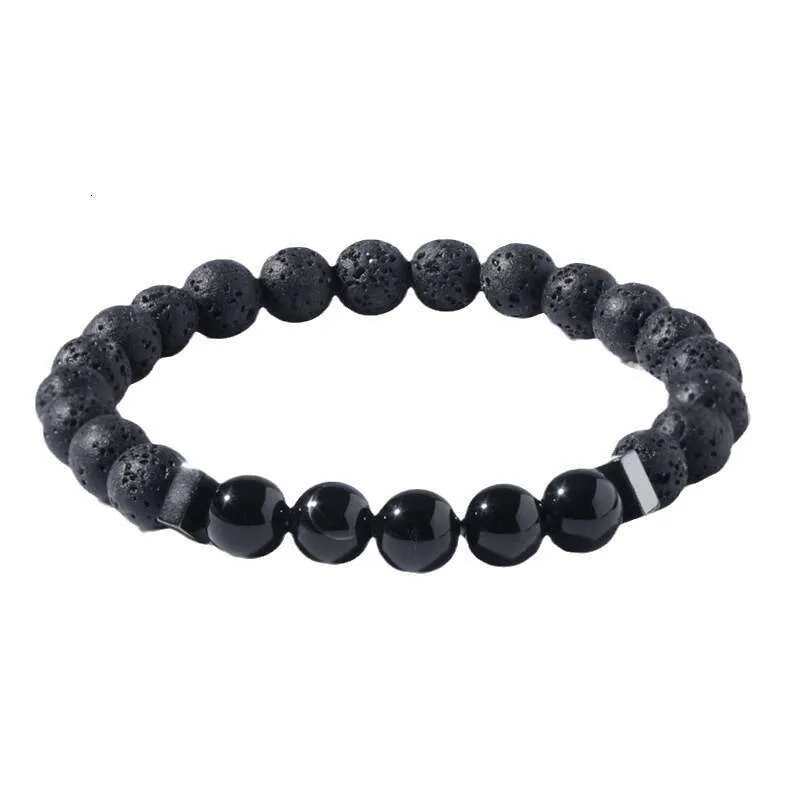 Jewelry Eight Planets Volcanic Agate Natural Stone Bead Bracelet with ...