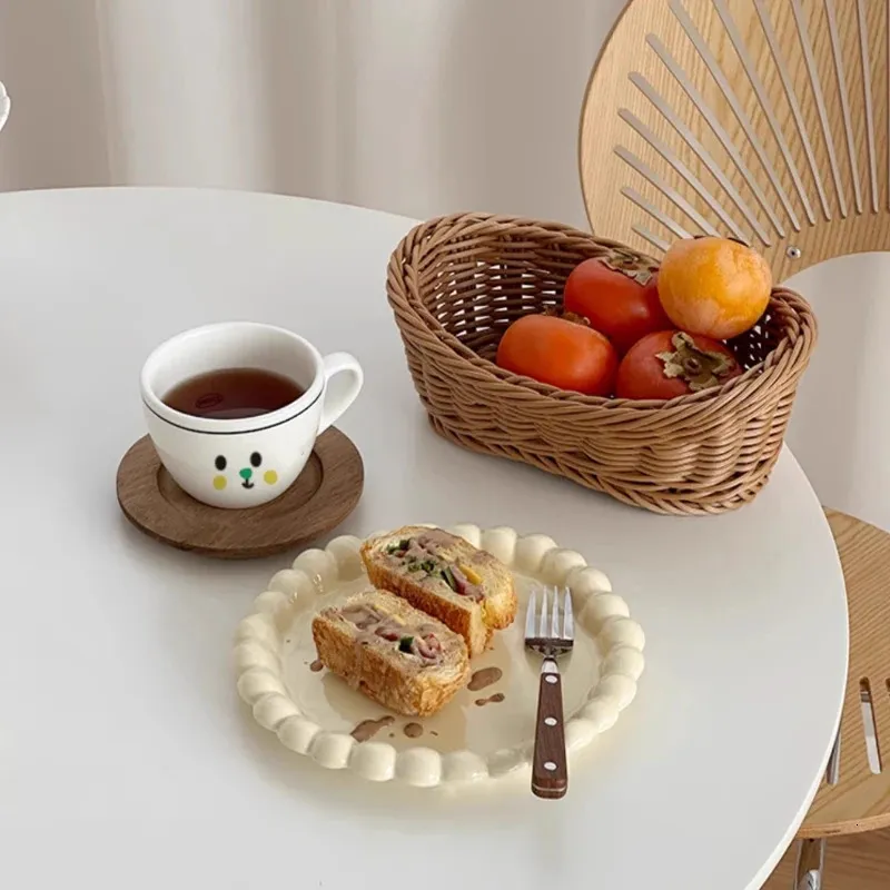 Ceramic dessert plates circular porcelain decorative plates 6 or 8 ...