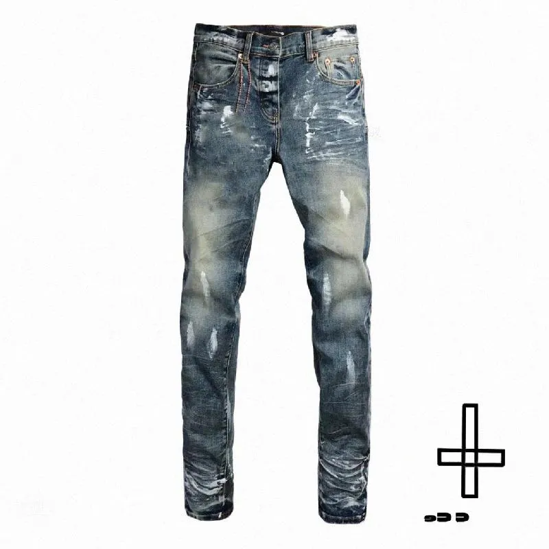 ADS Designer Purple Jeans for Men, Denim Trousers, Fashion Pants, High ...