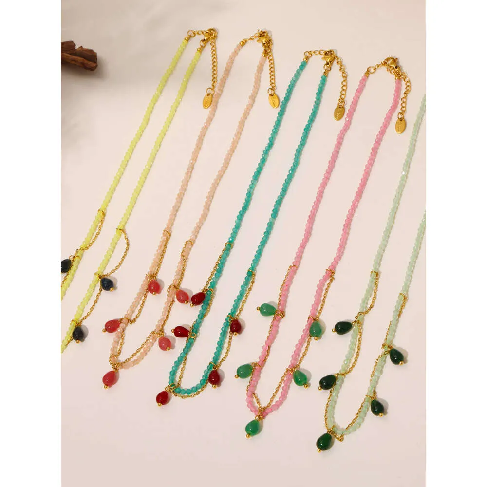 Eye Shaped Necklace with Green Cat Eye Stone on 15.7 in 5R Rope Chain ...