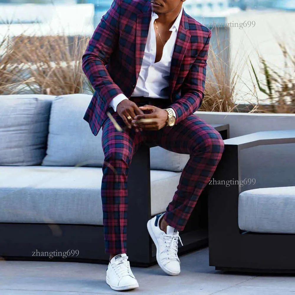 Suits For Men Burgundy Spring And Autumn Men Fashion... From ...