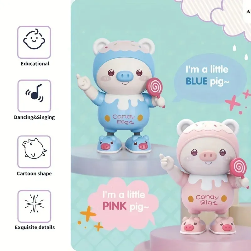 Upgraded Electronic Pet Pig Dancing Toy Doll with Electric Lighting ...