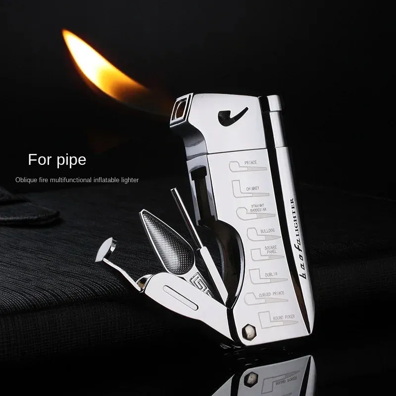 Butane Jet Lighter With Pipe Tool Pipe Rod Lighter Multifunction Gas ...