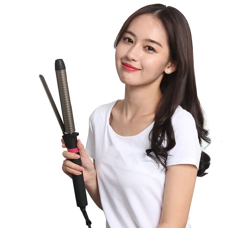 Professional Rotating Curling Iron Wand: Tourmaline Ceramic, Anti ...