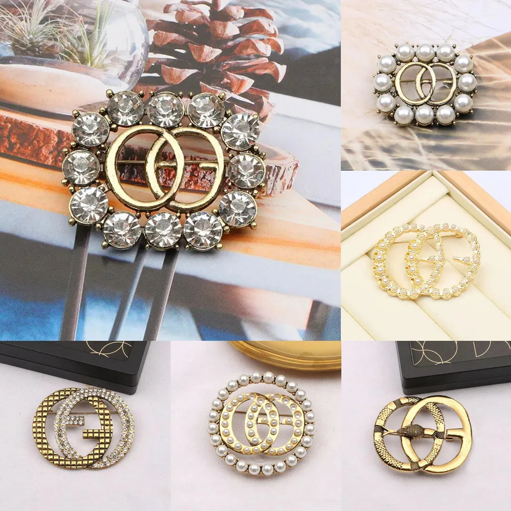 Crystal Brooches Gold Sier Plated Rhie Pearl Vintage... From ...