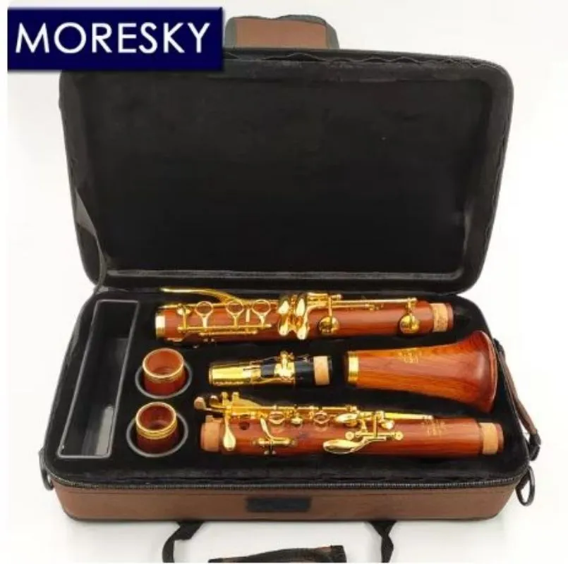 Professional Bb Rosewood Clarinet with Silver Plated Keys - Red Wood ...