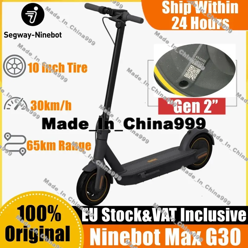 Ninebot By Segway MAX G30 Smart 50 Mph Scooter EU Stock, Foldable, Dual ...
