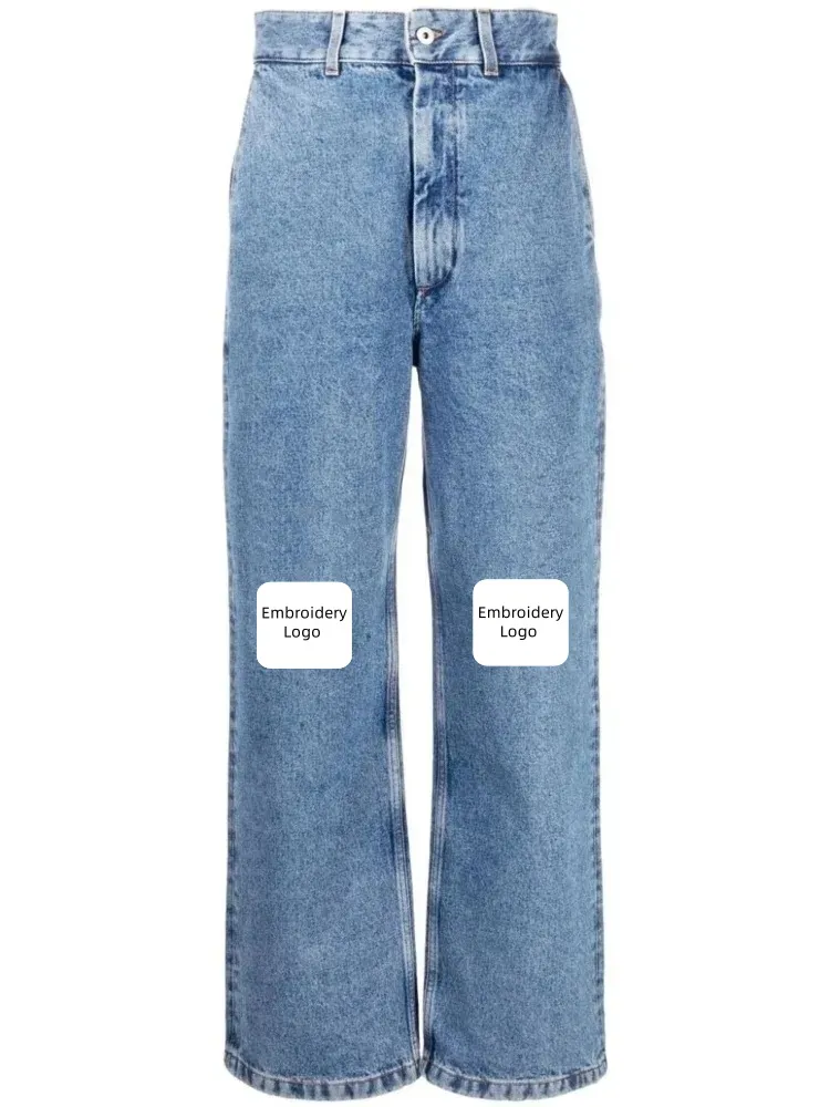 Women's Designer Denim Capris with Open Fork Legs, Embroidered Slimming ...