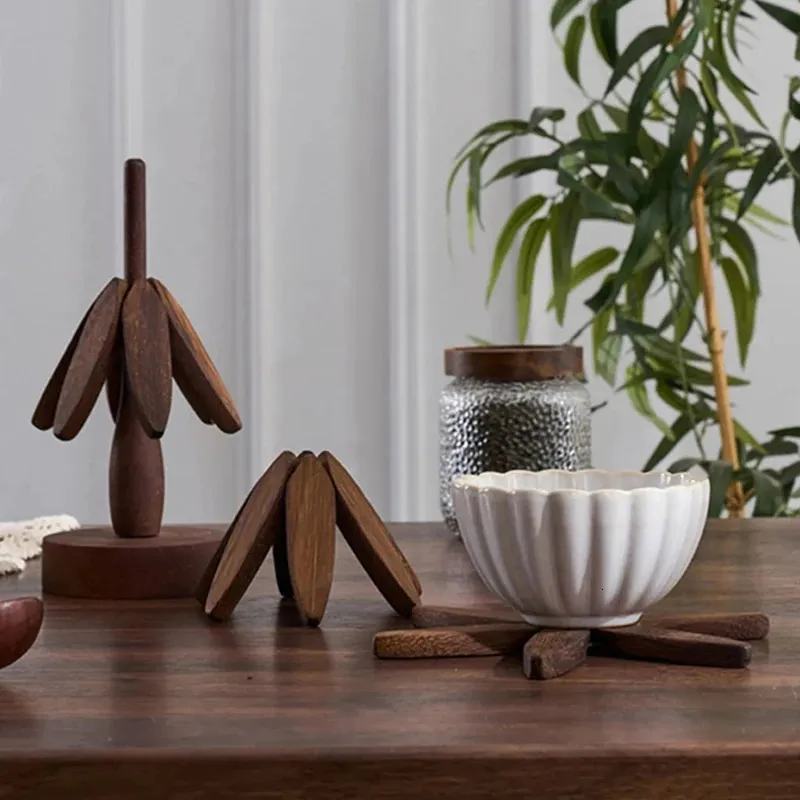 Wooden Tree knex coaster - Anti-Scalloped Table Mat for Coffee, Pot ...