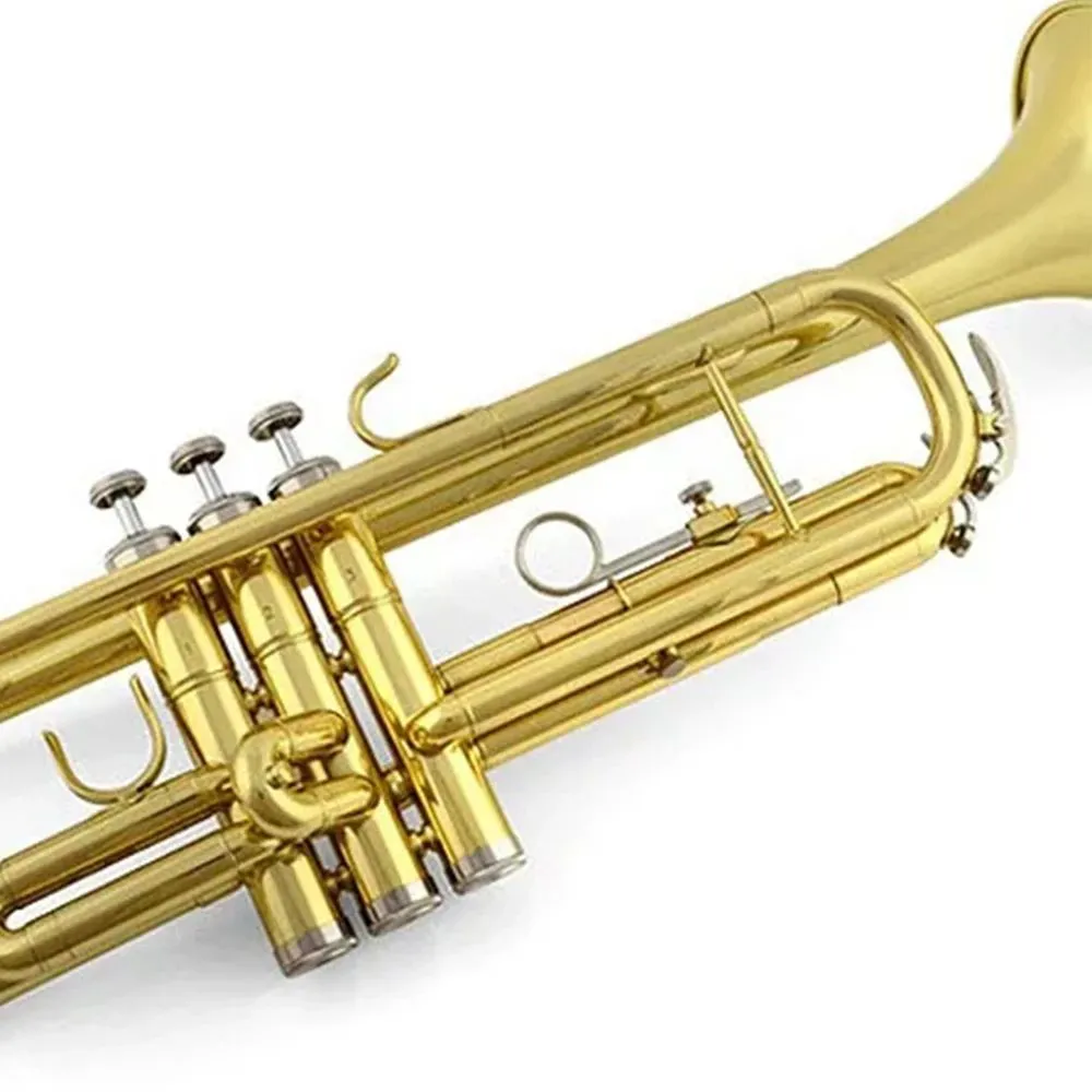 Professional B Key Marching Band Trumpet In Gold Lacquered Finish High ...