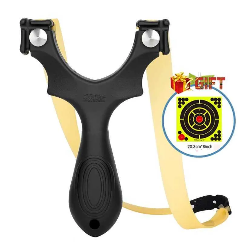 Powerful Slingshot With Round Rubber Band For Outdoor Shooting Black ...