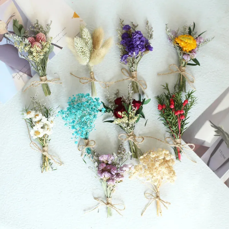 Wedding Gifts: Mini Dried Flower Bouquet with Starry Roses for Home ...