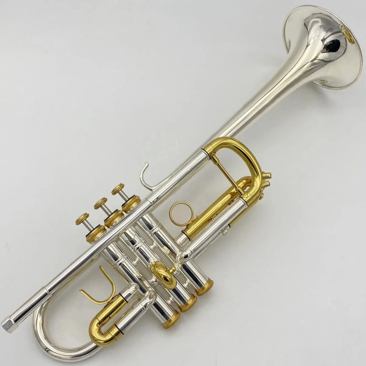 Professional C Key Trumpet Instrument - Silver & Gold Plated Brass for ...