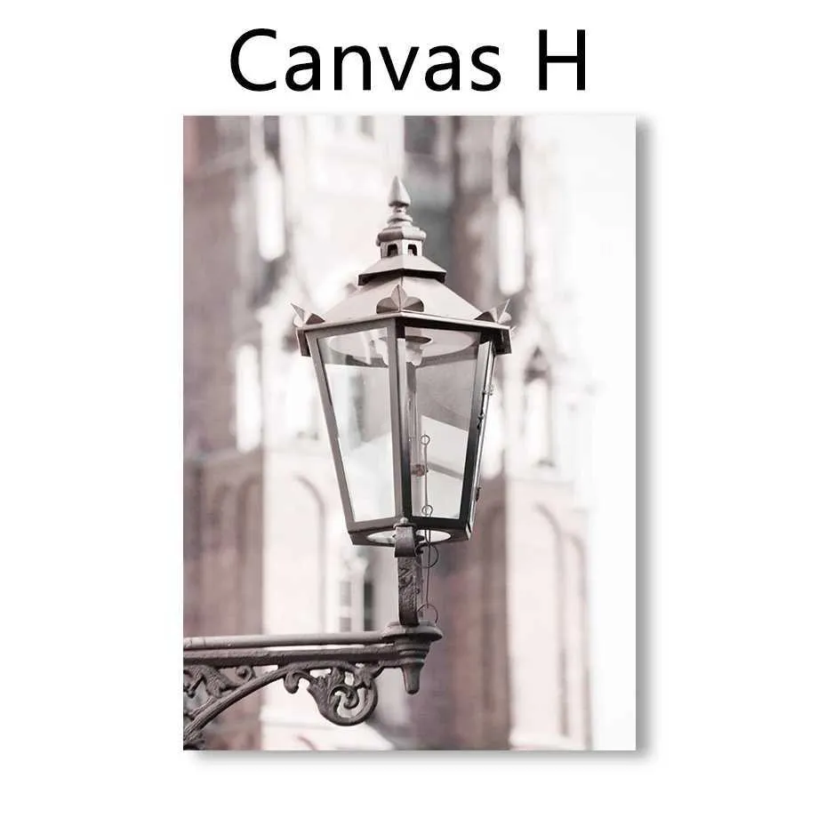 City Streetscape Rose Arcade Pink Graffiti Floral Abstract Canvas Wall ...