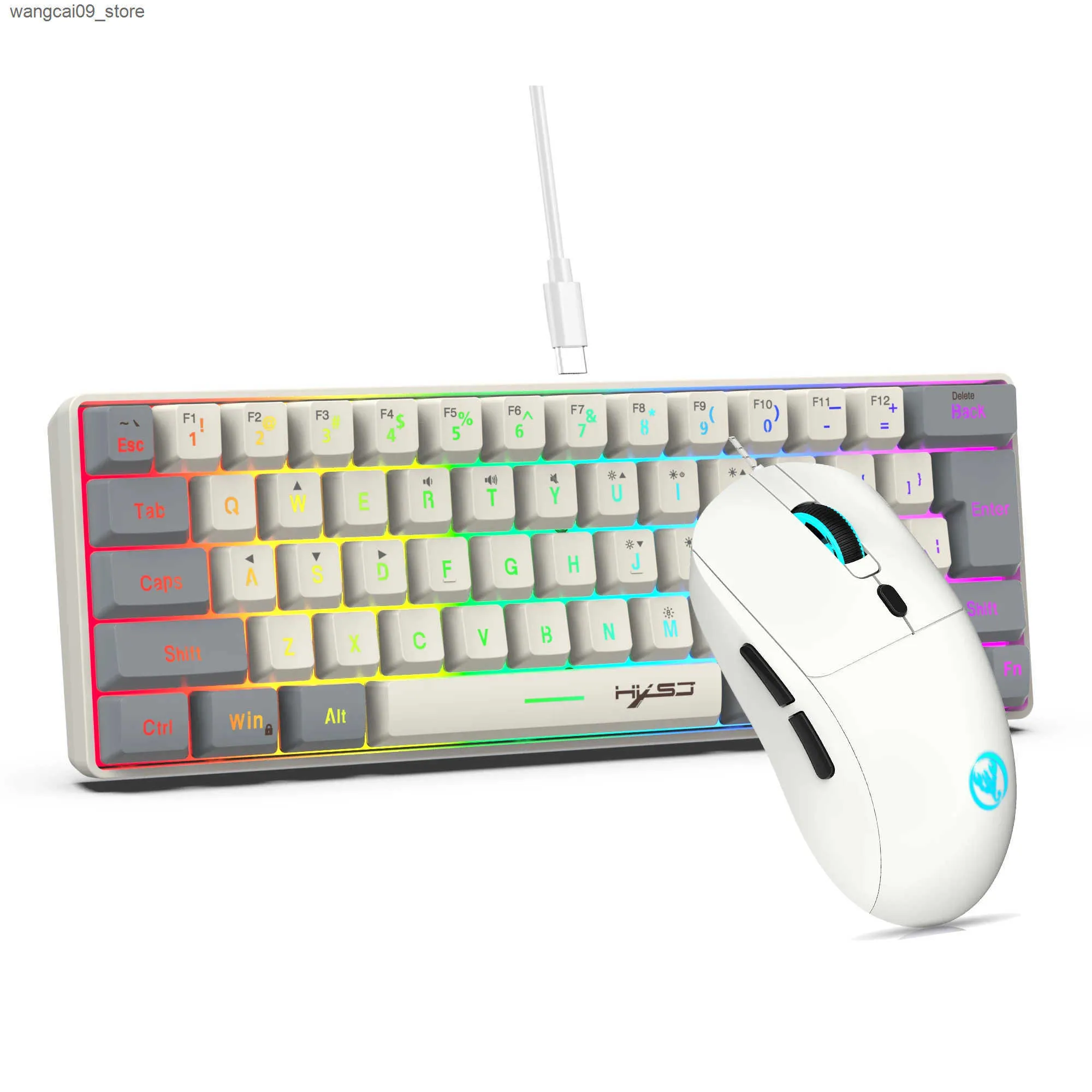 Keyboard Mini Gaming Combo: Compact Ergonomic RGB Gaming Keyboard And ...