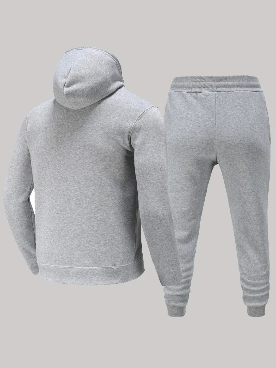 Mens Casual Tracksuits Two Piece Hooded Pullover Sweater and Ankle ...