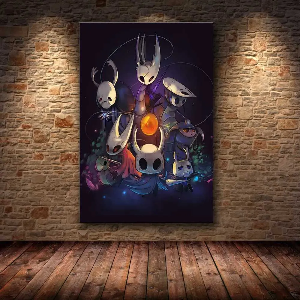 Hollow Knight Hallownest Map Game poster my wall - HD Canvas Wall Art ...