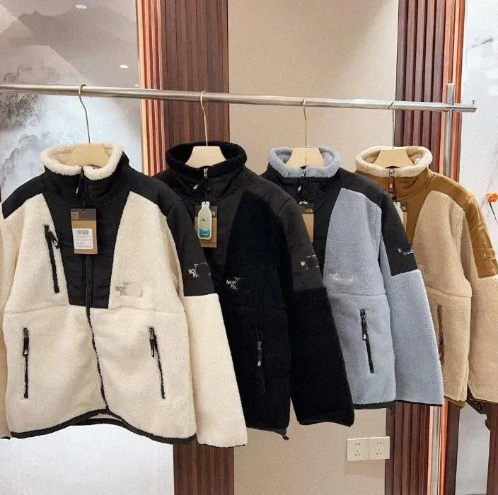 25ss Designer Jacket Women's Splicing Warm Soft Lamb Fleece Coat Autumn ...