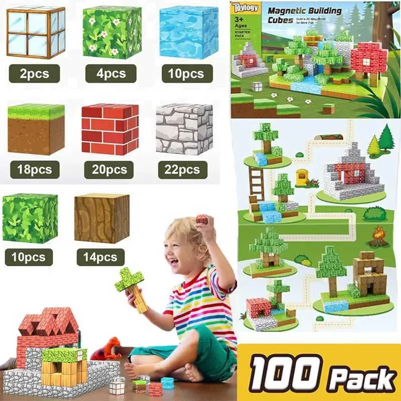 Magnetic Building Blocks For Kids Construction Toy Set, Stacking ...