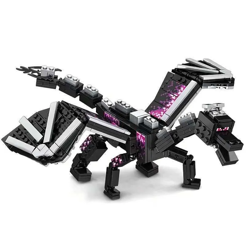 Black Pixel Dragon Movie Model Building Blocks Set - - Halloween ...