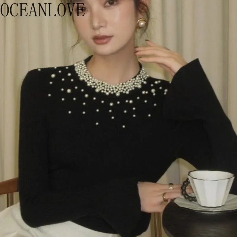 OCEANLOVE Acetate Knit Pullover Sweater for Women with Batwing Sleeve ...