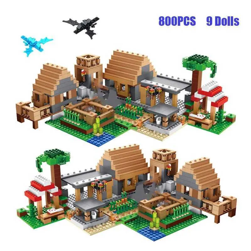 Farm Village Building Blocks Toy Set 800+ Pieces Compatible With Action ...