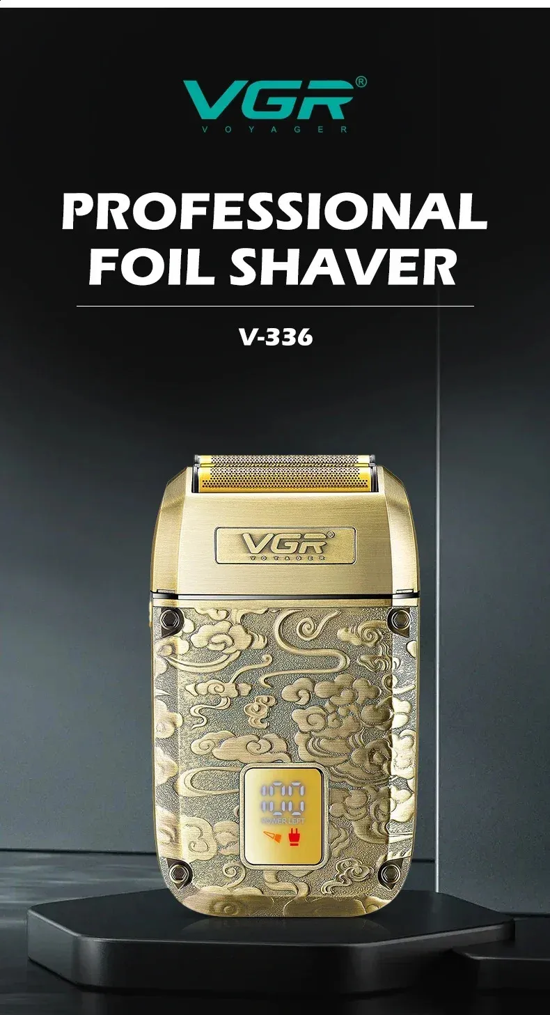 VGR Shaver Professional Razor Rechargeable Beard Trimmer Stainless ...