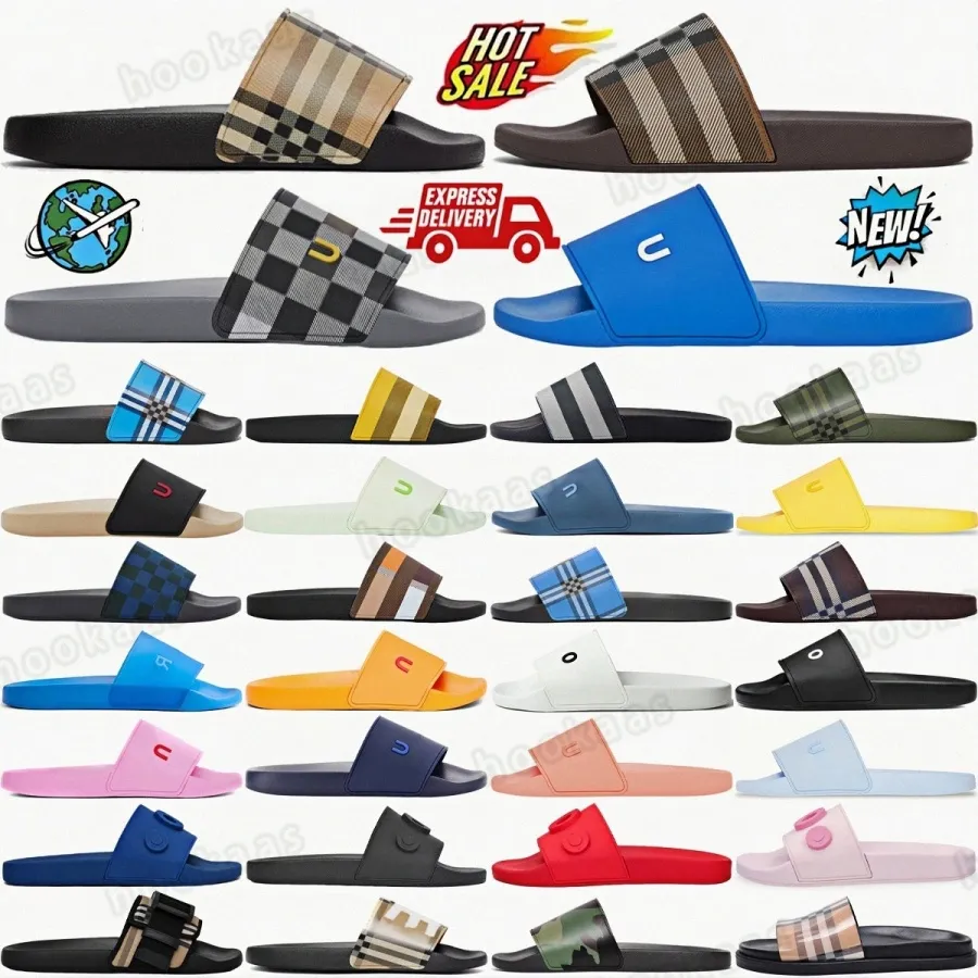 Vintage Designer Odoo Slides With Furley, Beige Print, And Black ...