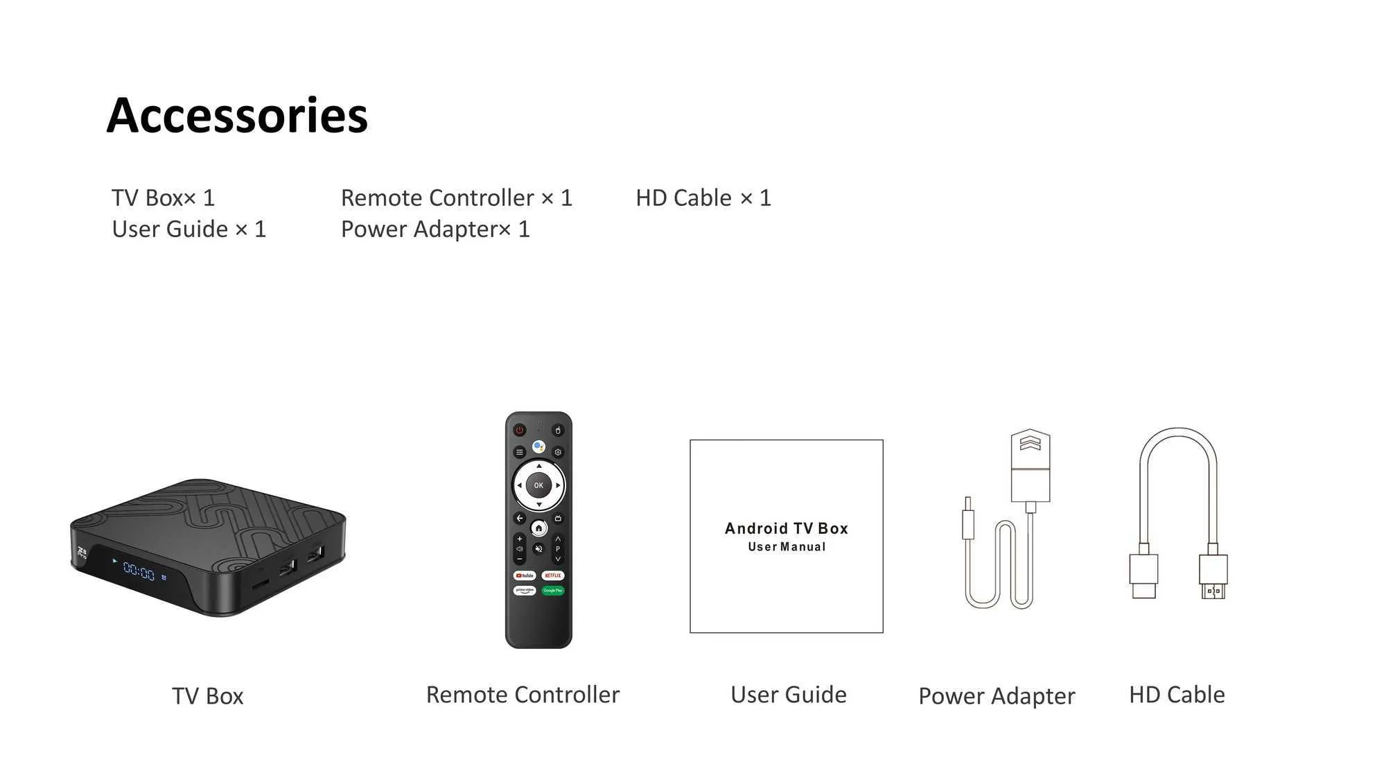Smart TV Set Top Box Android Media Player 4GB RAM 32GB Storage 4K Dual ...
