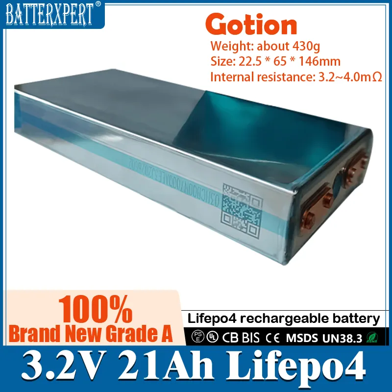 High Performance 3.2V 21Ah LiFePO4 Rechargeable Server Rack Battery For ...