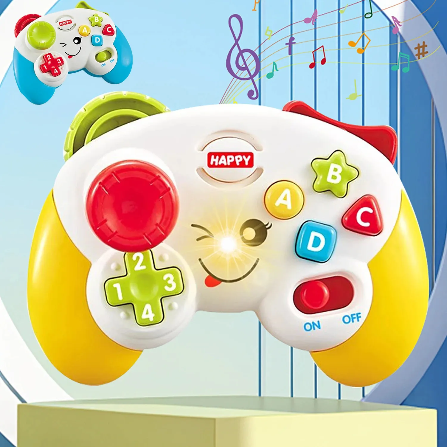 Interactive educational puzzle toy with electric music controllers and ...