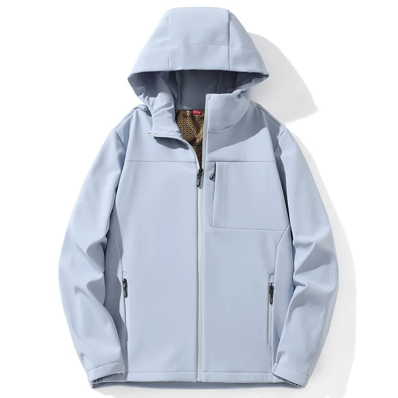Men's Hooded Outdoor Jacket - Lightweight Single Layer, Breathable ...