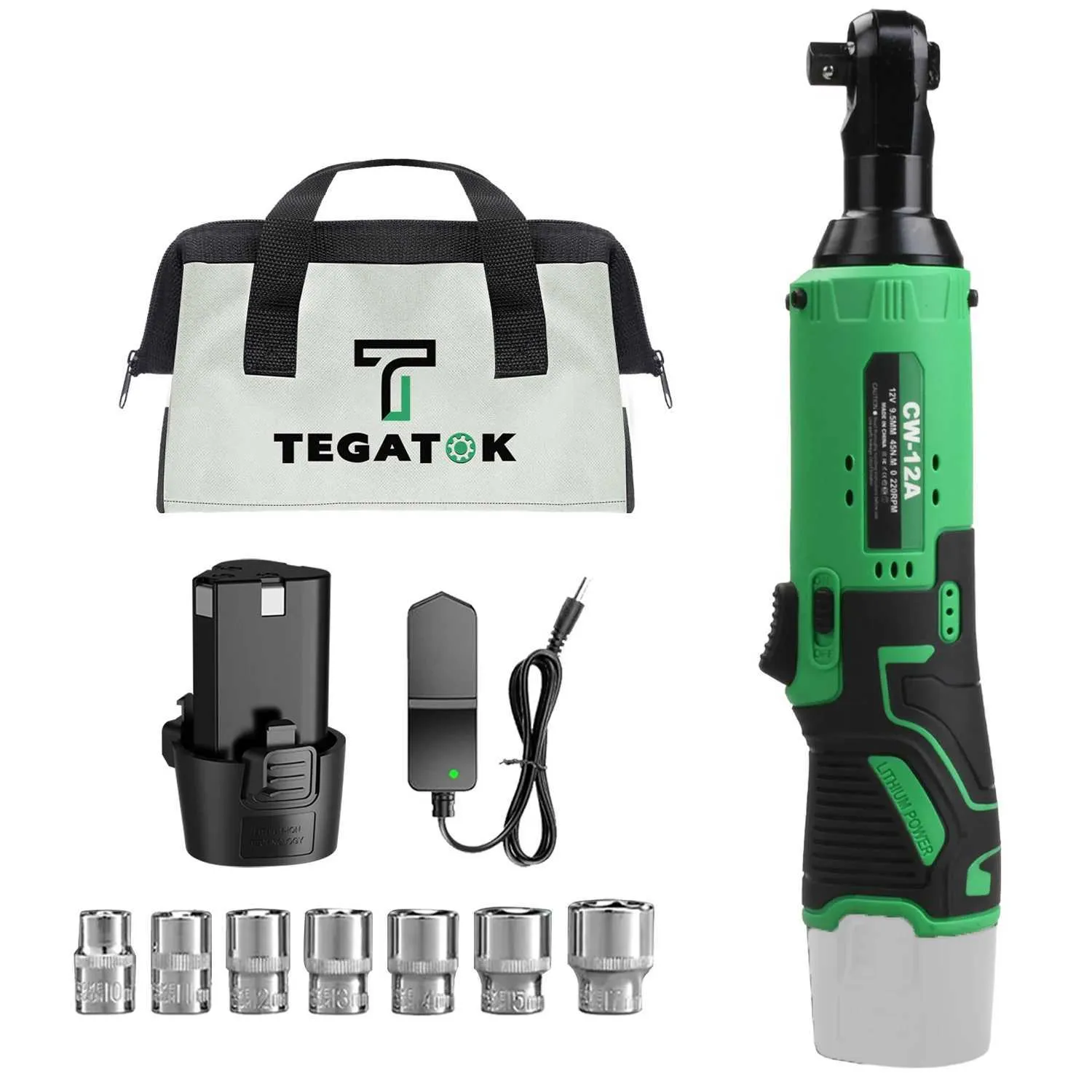 DHgate.com:Cordless 12V Ratchet Wrench Set - 40 Ft-lbs Torque, Variable ...