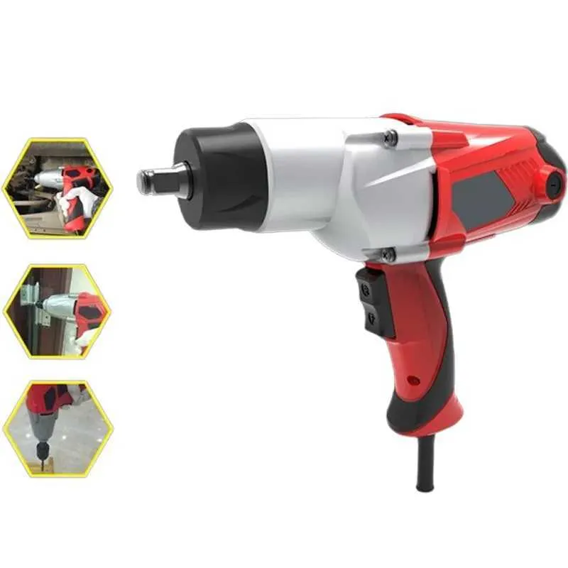 Electric Socket Wrench High Torque 1100W Impact Wrench With Rubber ...