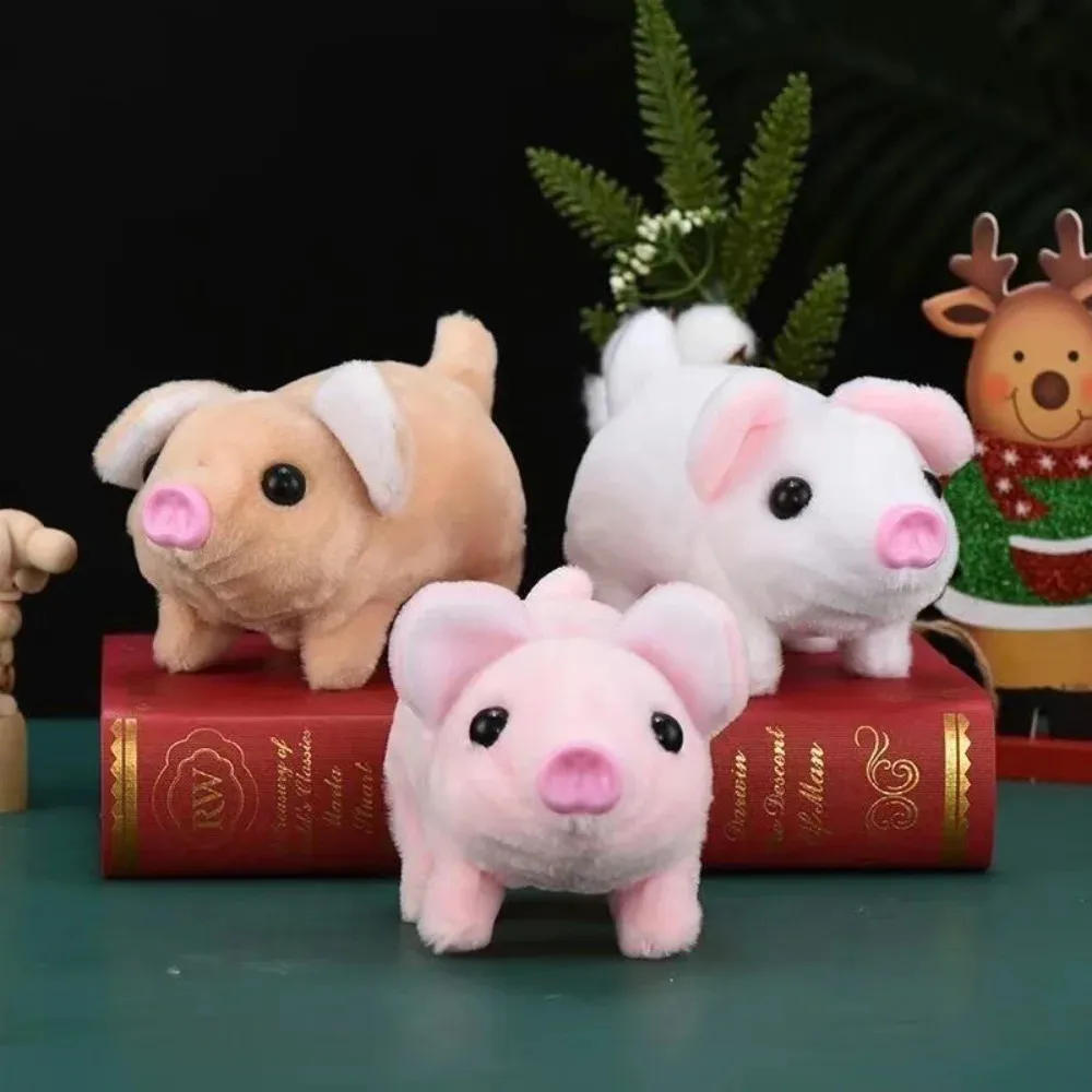 Interactive Walking Electronic Plush Pig Toy with Sound and Moving Nose ...