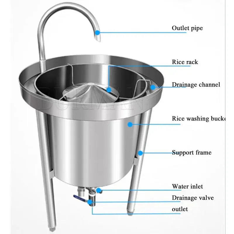 Stainless Steel Rice Steamer And Grain Cleaning Equipment High Pressure ...
