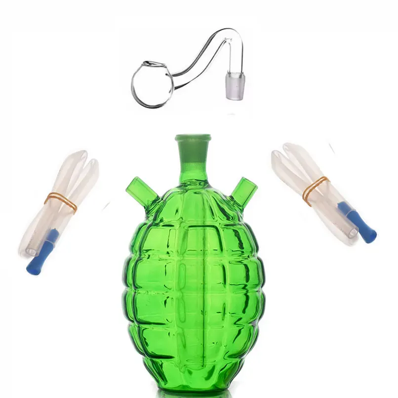 Wholesale Green Grenade Shape Hookah Temu Best Sale Glass Water Dab Rig ...