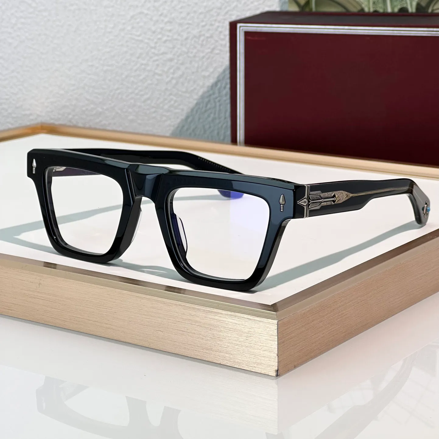 Square Blue Light Glasses, Designer Rectangle Eyeglasses For Women's ...